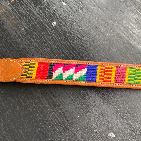 Vintage | Accessories | Vintage Colorful Woven Leather Belt | Poshmark